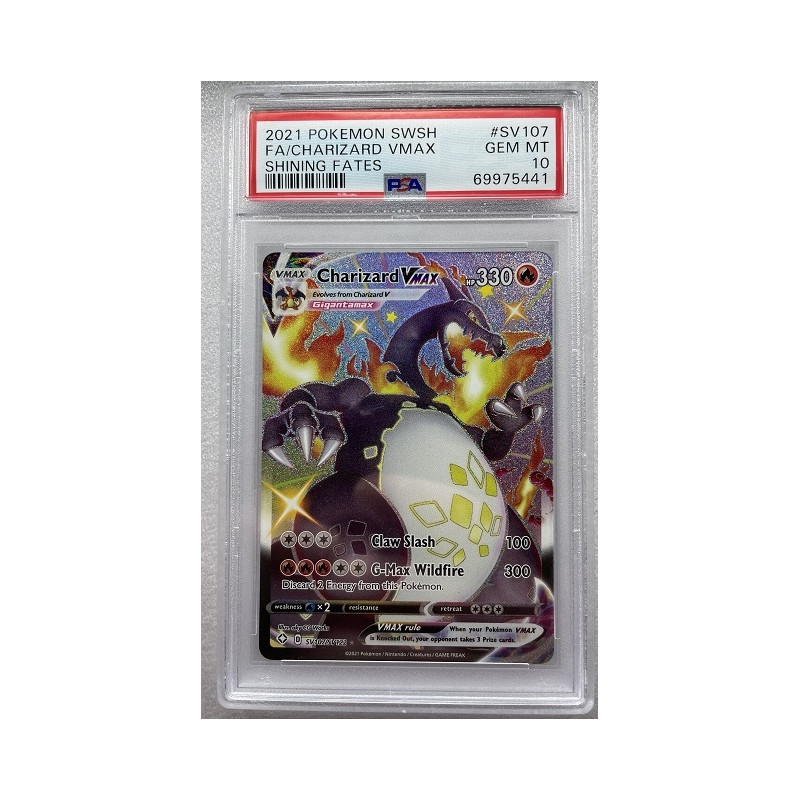 Charizard Vmax SWSH sv107 PSA 10